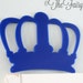 Royal Blue Emperor Crown Wall Shape, Plastic Crown Royal Nursery, Dark ...