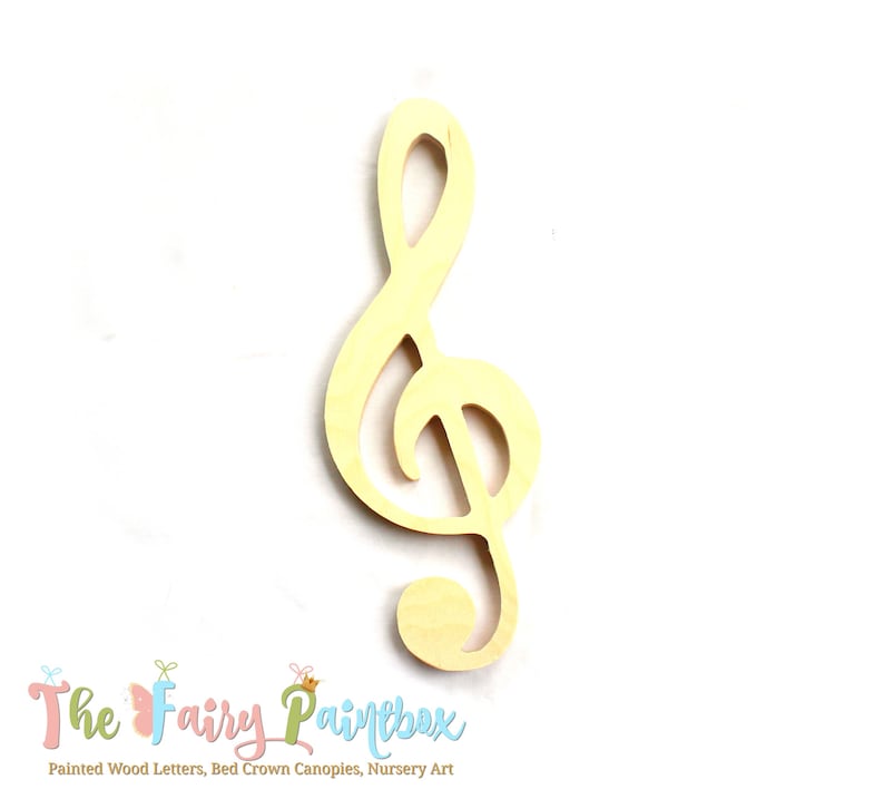Large Treble Clef Wood Shape Music Nursery Wall Shapes - Etsy