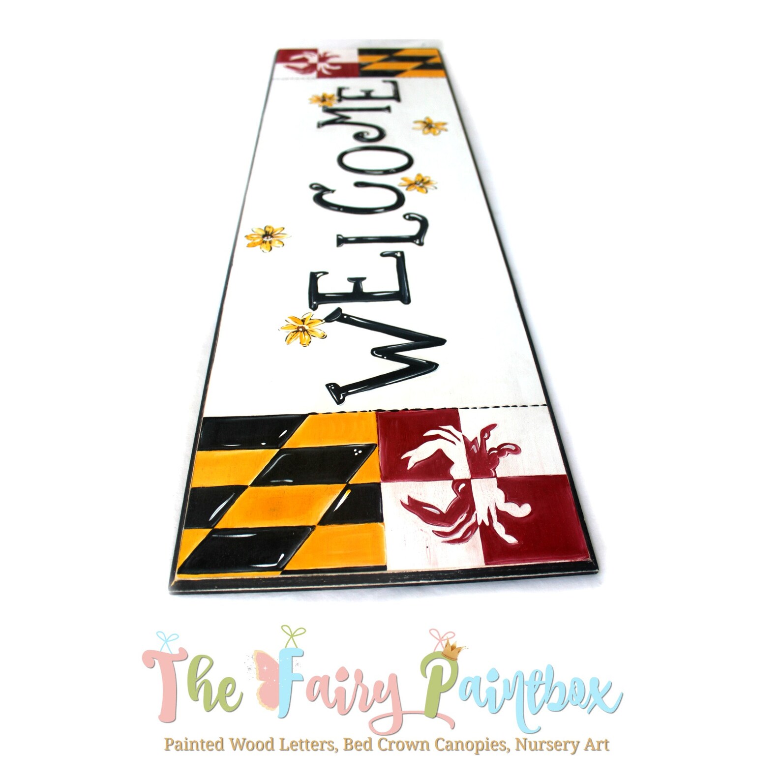 Maryland Welcome Sign Maryland Flag Sign Maryland Porch | Etsy