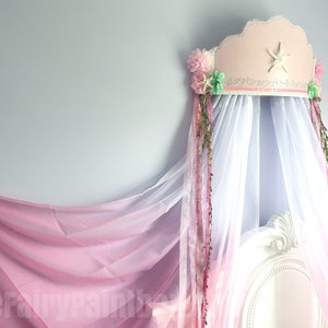 Pink Shell Crown Canopy Little Mermaid Crown Canopy - Etsy
