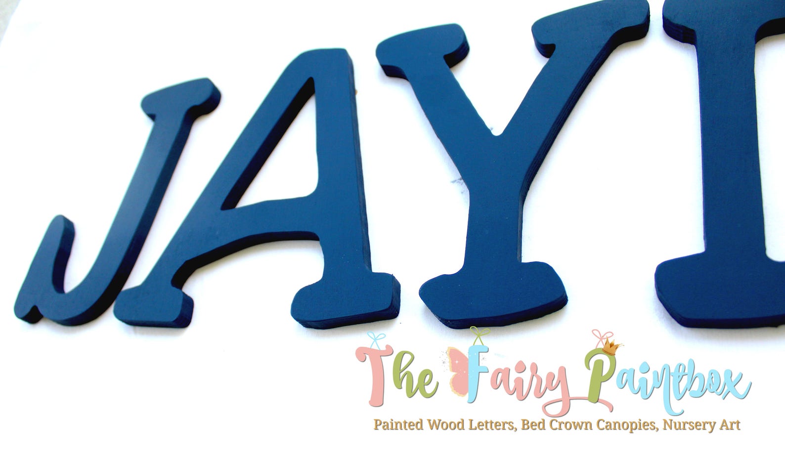 Blue Nursery Wall Monogram Letters - Monogram Wall Hanging - Wooden ...