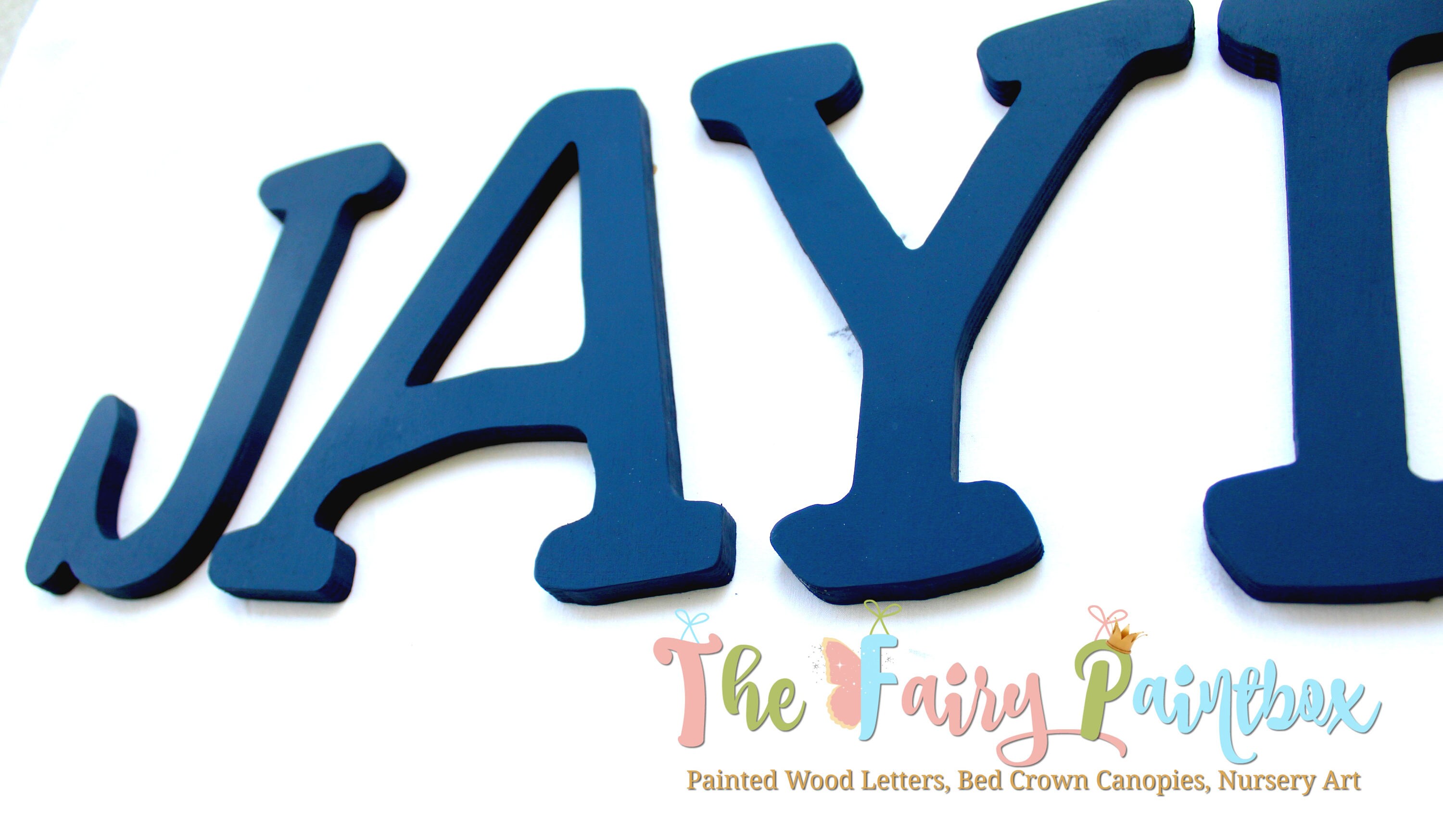 Blue Nursery Wall Monogram Letters Monogram Wall Hanging | Etsy