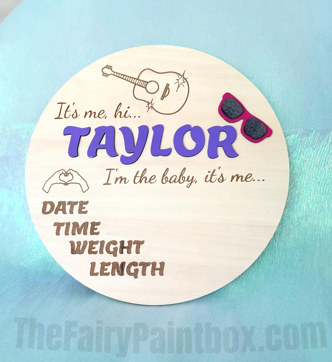 Lil Swiftie Birth Announcement Sign, Taylor Baby Swift Newborn Photo ...