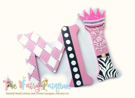 Wooden Wall Letters For Girls Custom Nursery Name Sign, Wooden Name