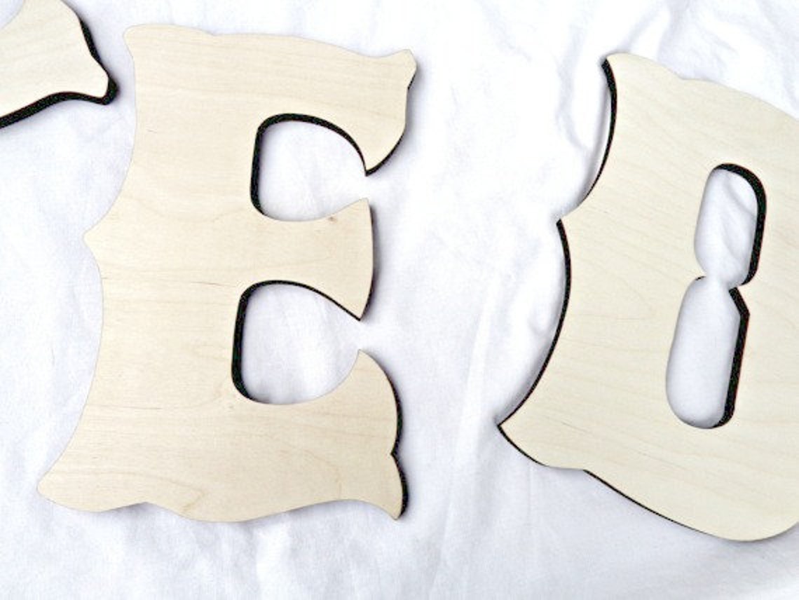 Wood Sox Unpainted Wood Letters Baltic Birch Alphabet - Etsy