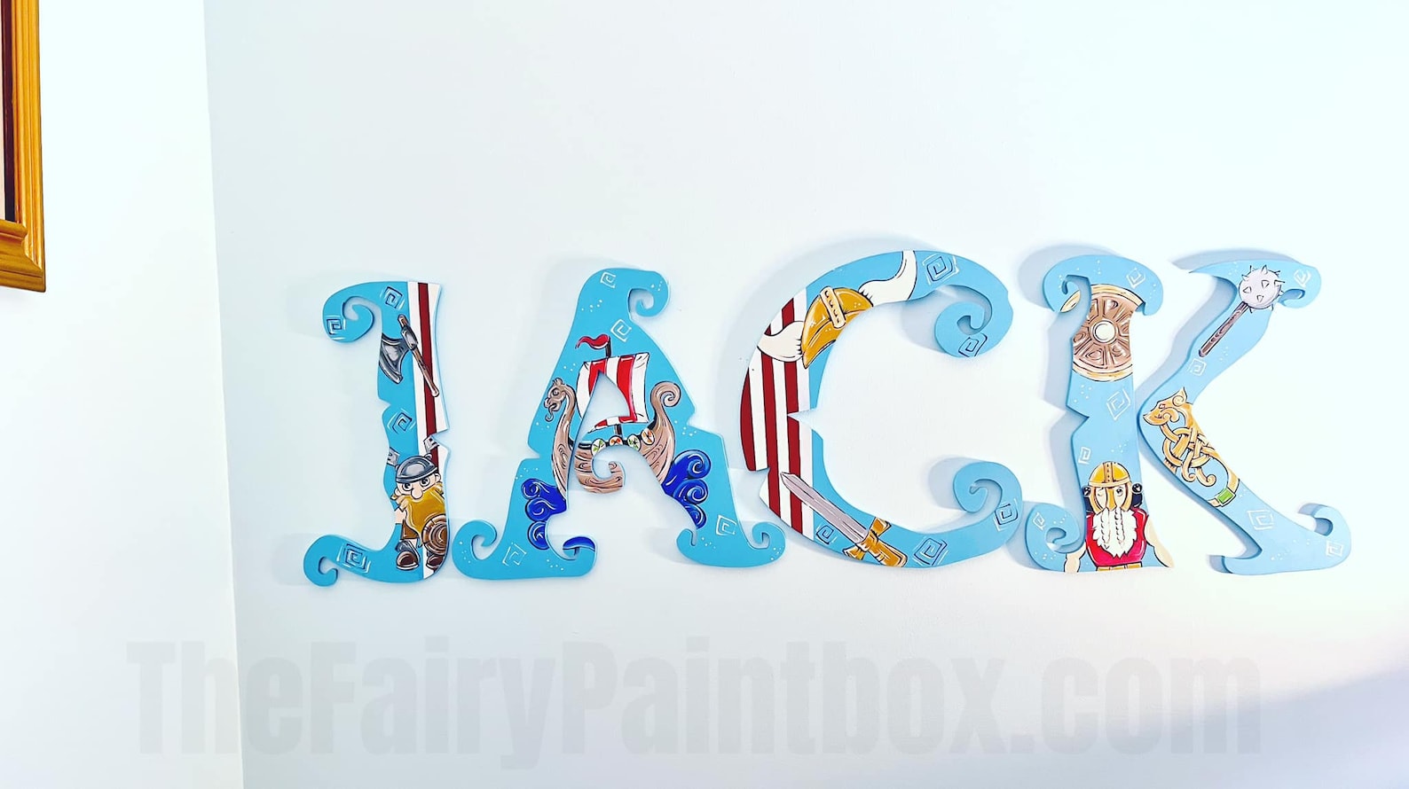 Little Viking Painted Wood Letters Thor Nursery Wall Letters - Etsy
