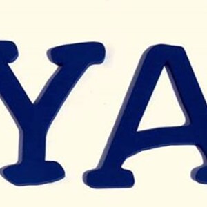 Blue Nursery Wall Monogram Letters Monogram Wall Hanging - Etsy