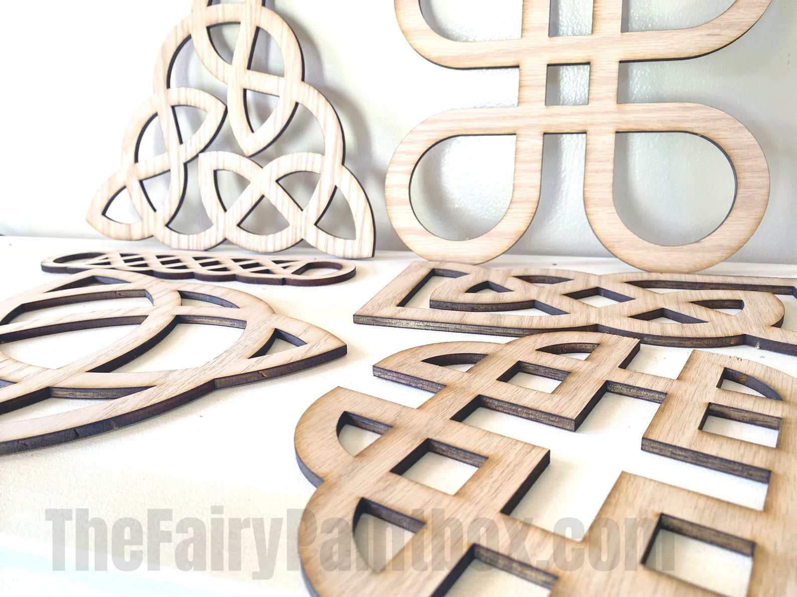 Celtic Knot Wall Decor Set Unfinished Wood, Celtic Knots for Wall ...