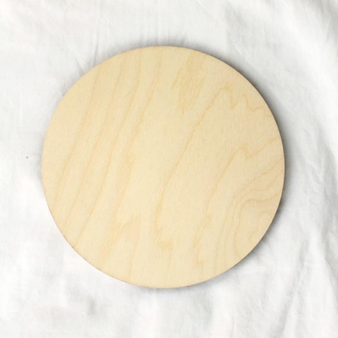 Large Circle Wood Shape, Circle Unpainted Wood Craft Shape, Wood Disc ...