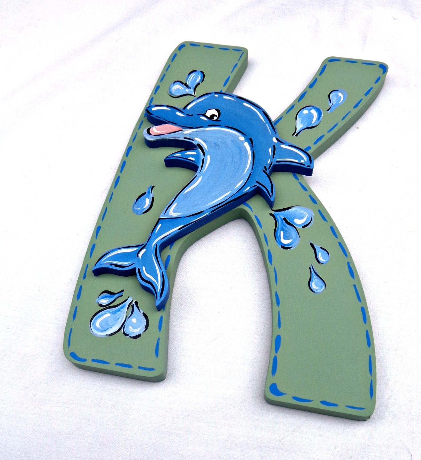 Sea Animal Painted Letters Ocean Nursery Letters Sea | Etsy