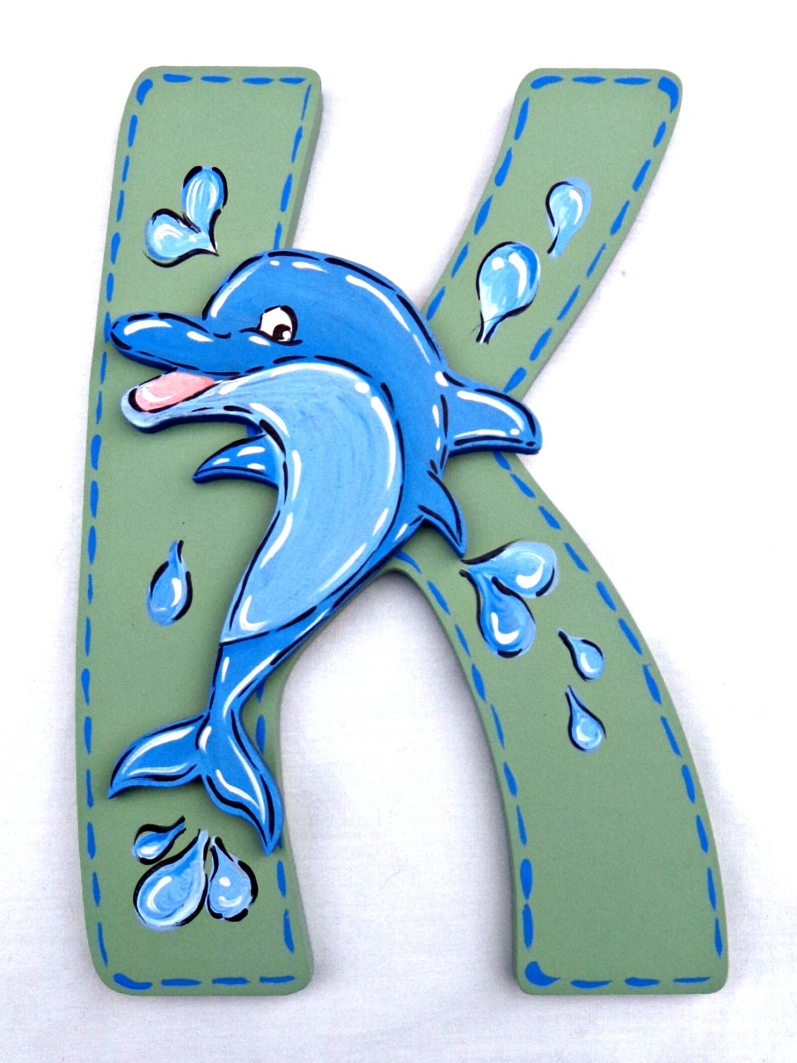 Sea Animal Painted Letters Ocean Nursery Letters Sea - Etsy