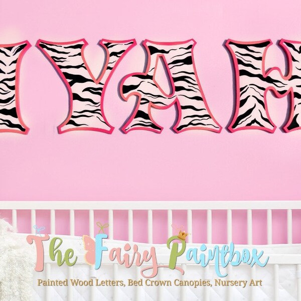 Zebra Print Letters - Etsy