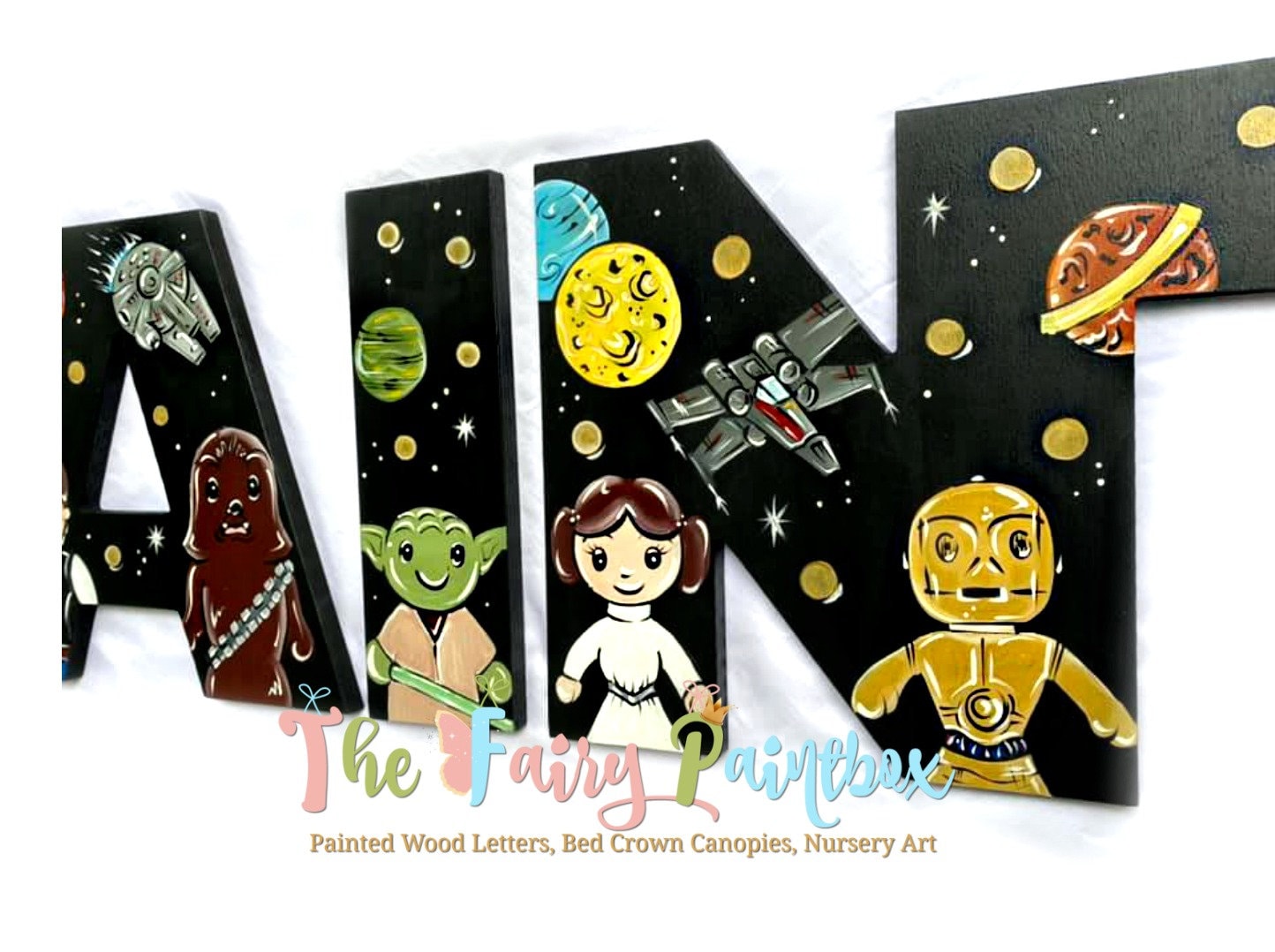 Star Jedi Space Wars Painted Letters Baby Star Jedi Painted - Etsy