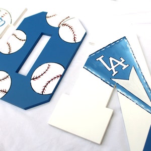 Baseball Team Painted Letters, Baseball Bat Pennant Nursery Letters ...