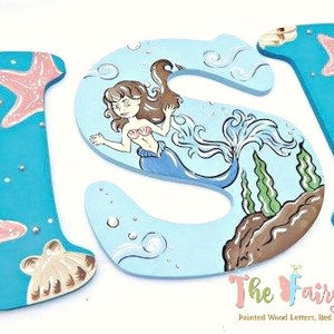 Mermaid Nursery Room Wall Letters Under Sea Kids Room - Etsy