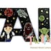 Star Jedi Space Wars Painted Letters, Baby Star Jedi Painted Letters ...