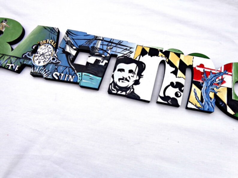 Baltimore City Hometown Painted Letter Sign Baltimore Maryland - Etsy