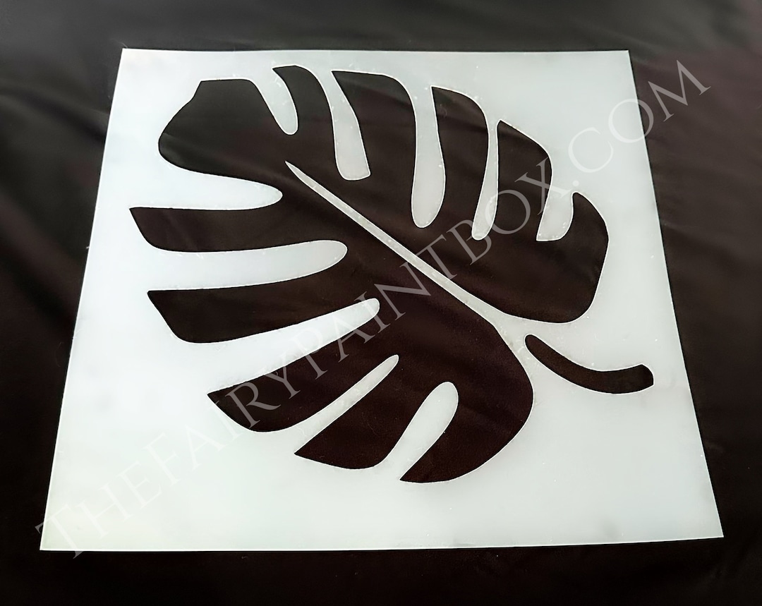 Palm Leaf Reusable Paint Stencil - Large Leaf Mylar Stencil Wall Craft ...