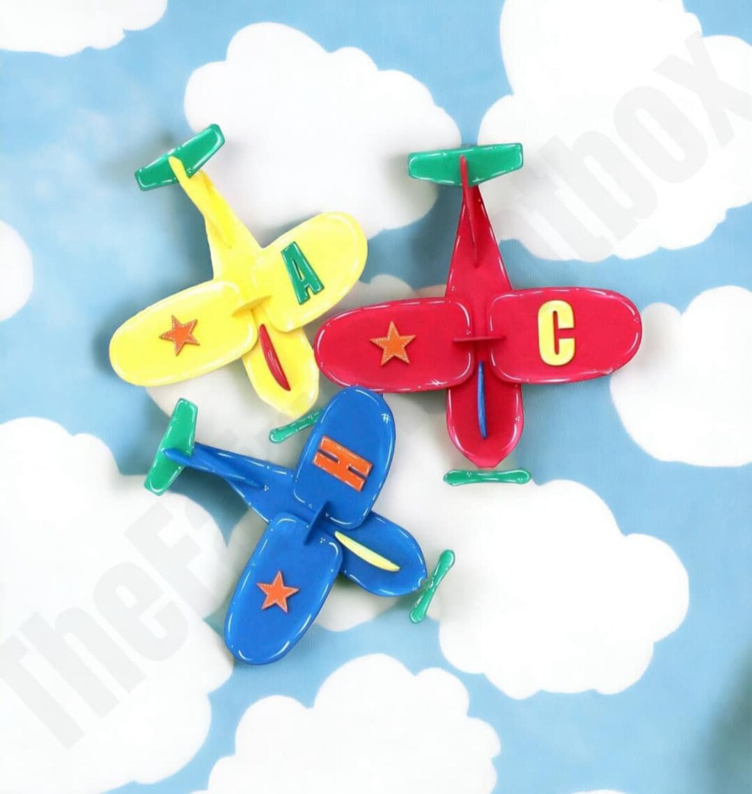3D Airplane Monogram Wall Stick-on Decoration, Airplane Baby Room Wall ...