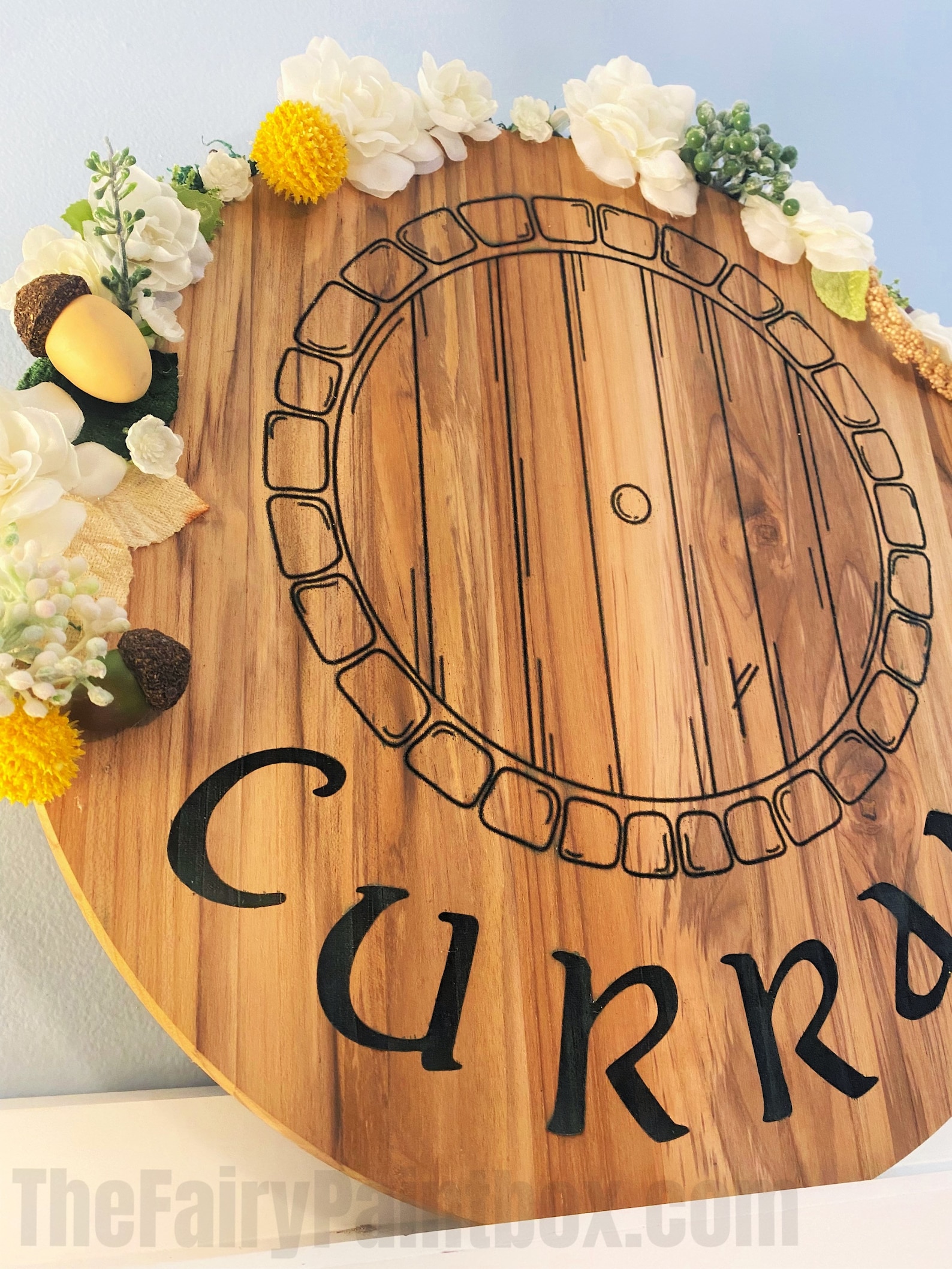 Hobbit Door Baby Name Wall Sign Hobbit Hole Wedding Name - Etsy