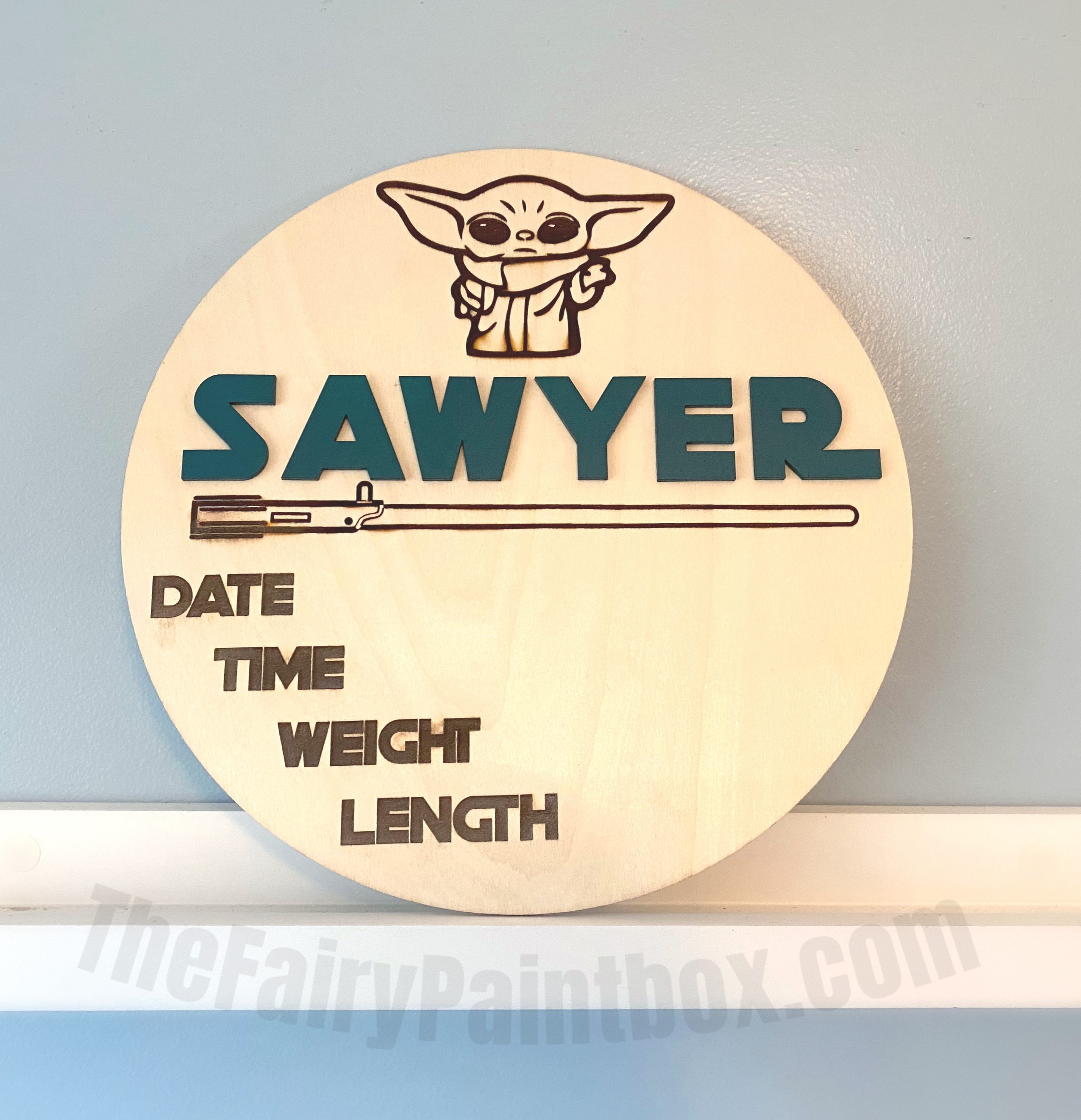 Jedi Child Birth Announcement Sign Space Wars Baby Wooden - Etsy