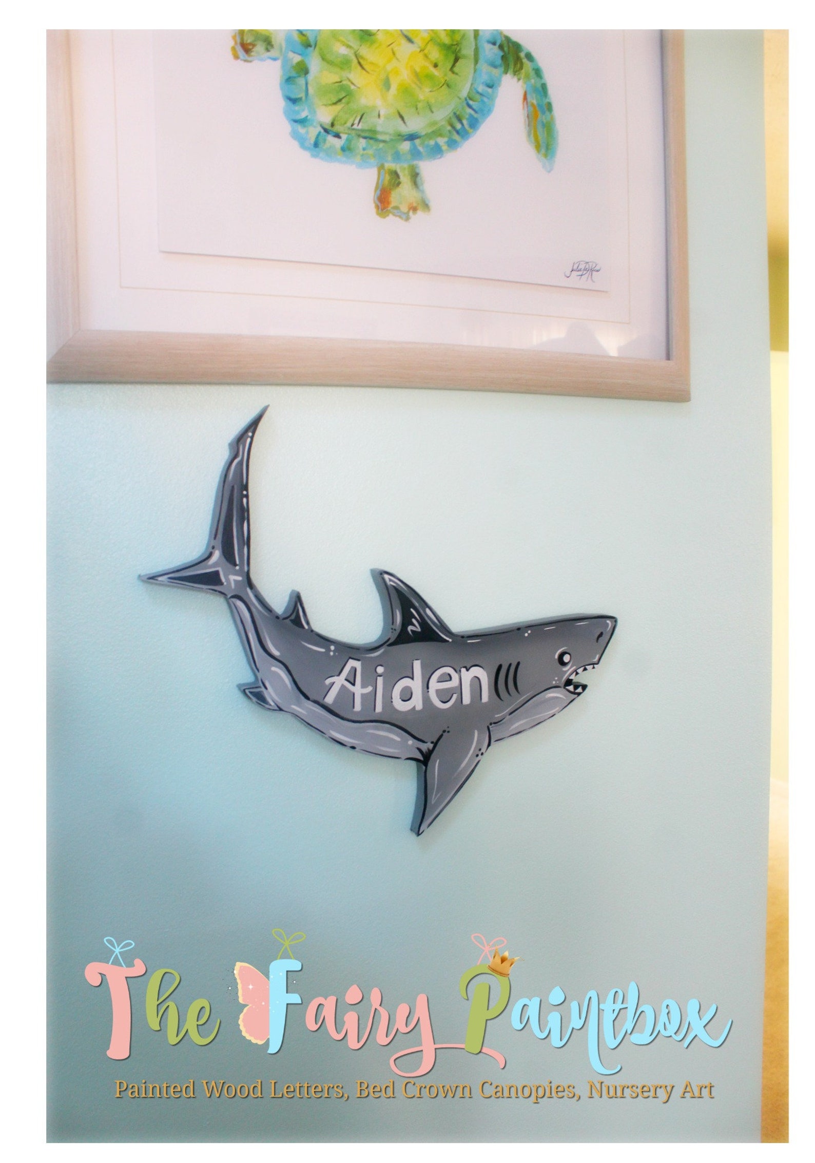 Personalized Shark Sign Shark Nursery Room Name Sign Shark | Etsy