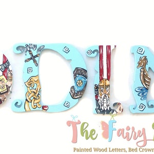 Little Viking Painted Wood Letters, Thor Nursery Wall Decor Baby Name ...