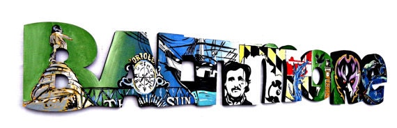 Baltimore City Hometown Painted Letter Sign Baltimore Maryland - Etsy