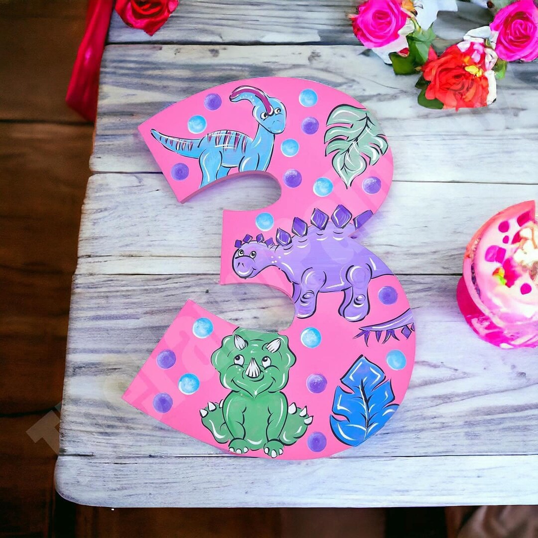 Dinosaur Birthday Party Centerpiece, Dinosaur Table Number Decor ...