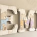 Vintage Teddy Bear Painted Letters Baby Name Sign, Bear Theme Kids Room ...