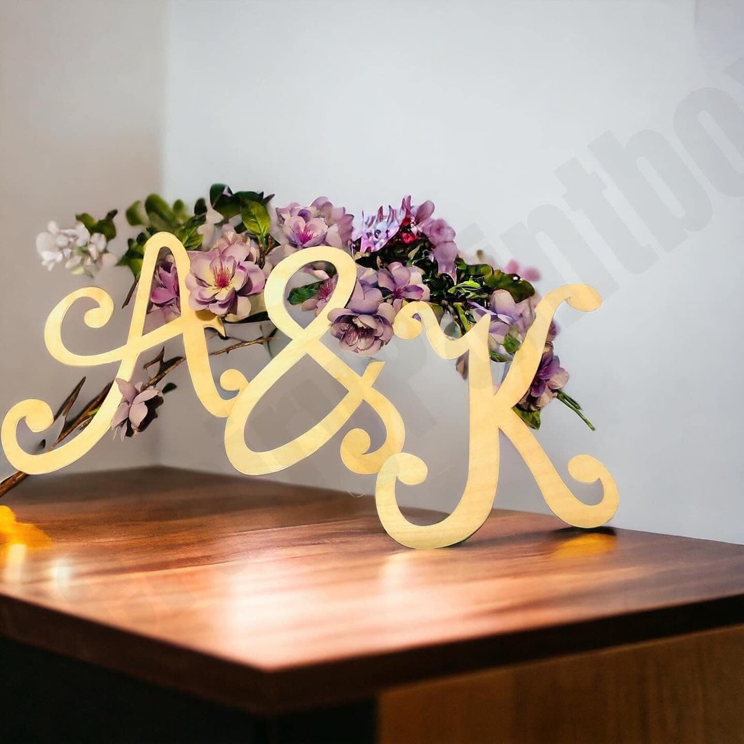 Fancy Event Wood Letters, Wedding Monogram Centerpiece Decor, Custom ...