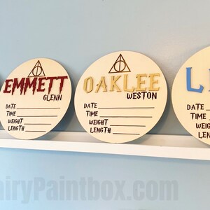 Wizard Birth Announcement Sign - Wizard Baby Wooden Newborn Photo Prop ...