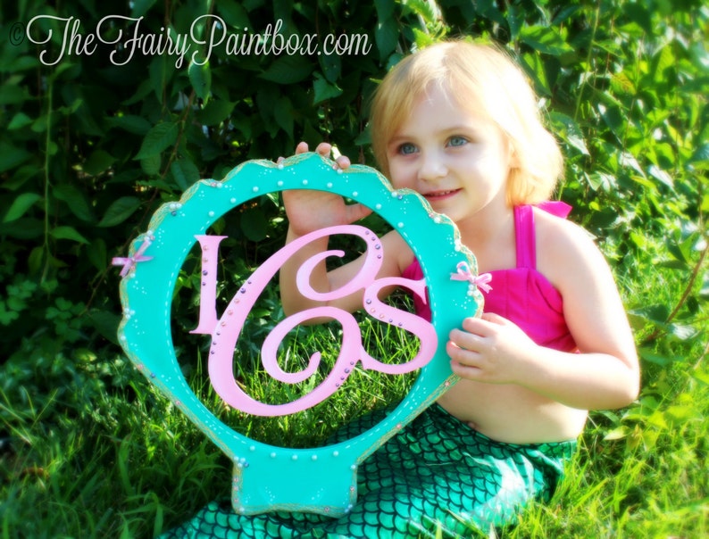 Shell Nursery Wall Monogram Mermaid Monogram Wall Hanging - Etsy