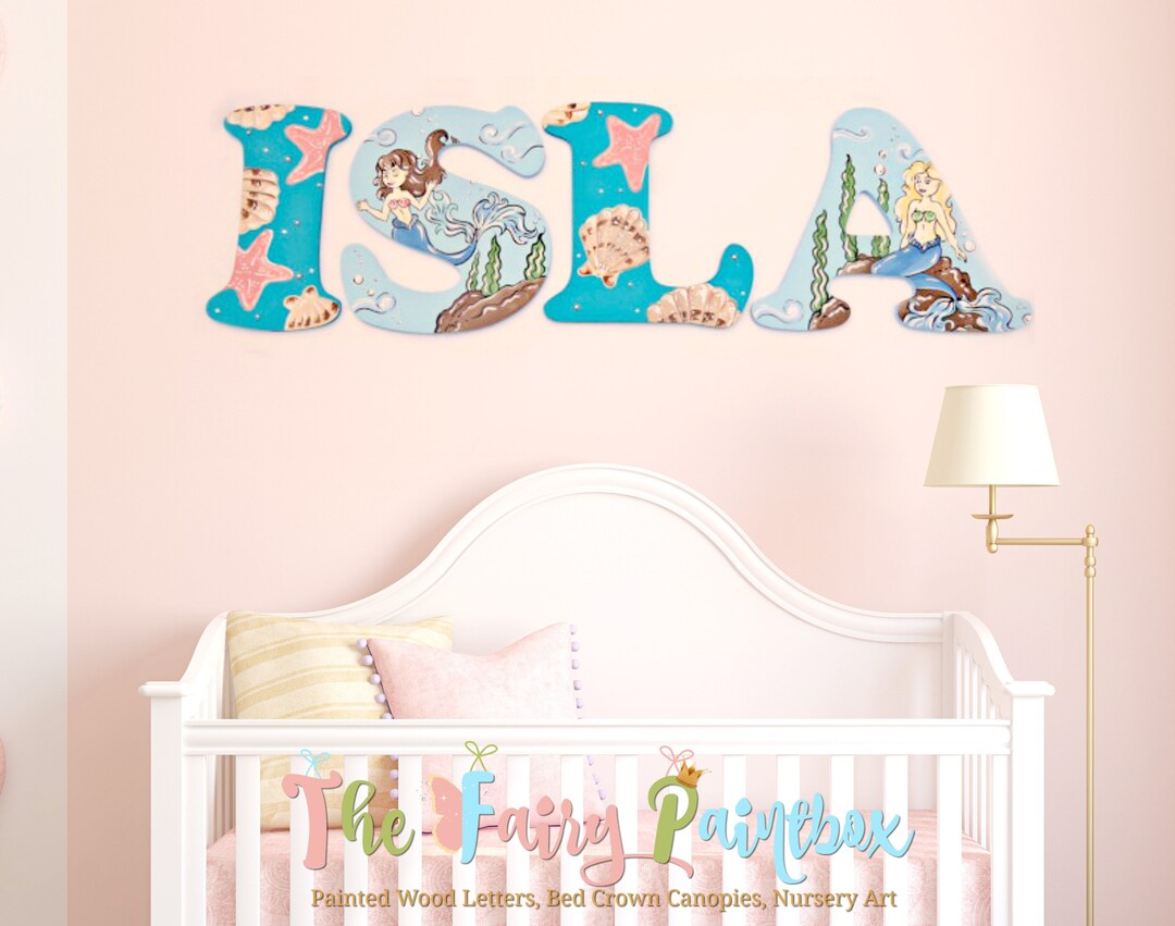 Mermaid Nursery Room Wall Letters Under Sea Kids Room - Etsy