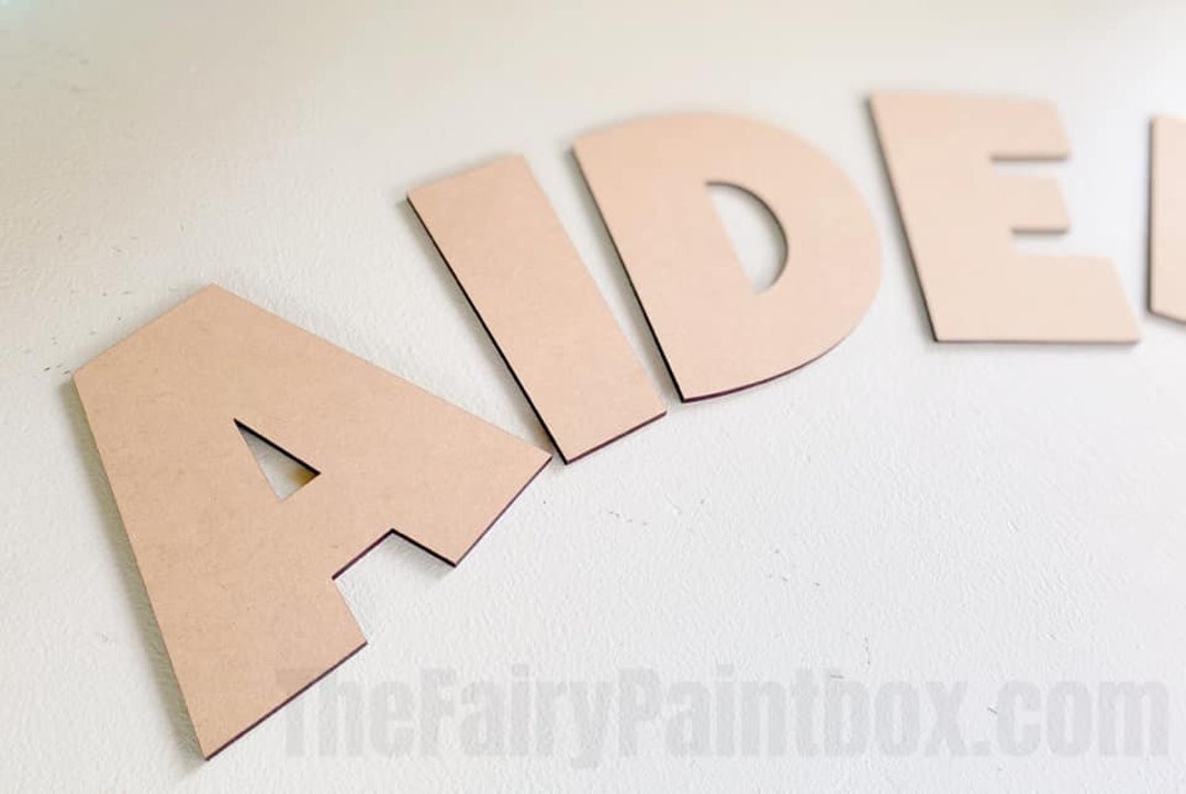 Custom MDF Alphabet Letters - Laser Cut MDF Wall Letters - Baby Name ...