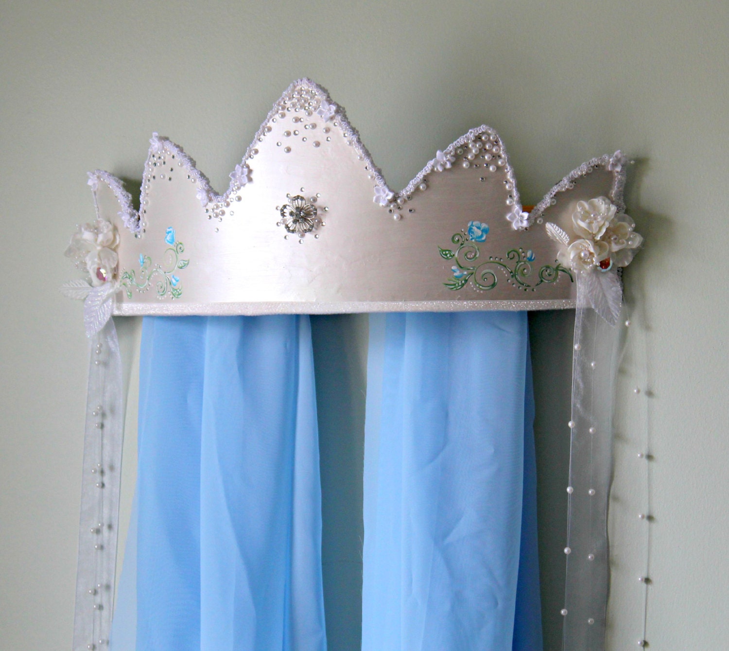 Pearl Bride Crown Canopy Princess Pearl Bed Crown Canopy | Etsy