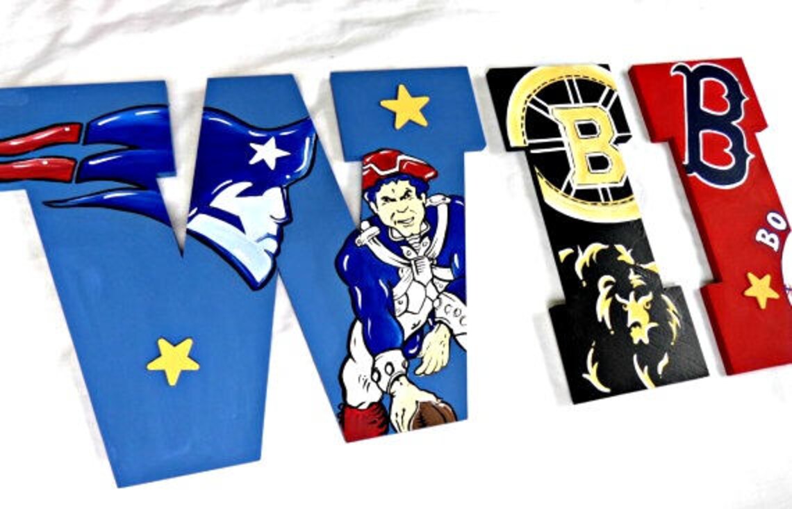 Boston Nursery Letters - Boston Team Painted Letters - New England ...
