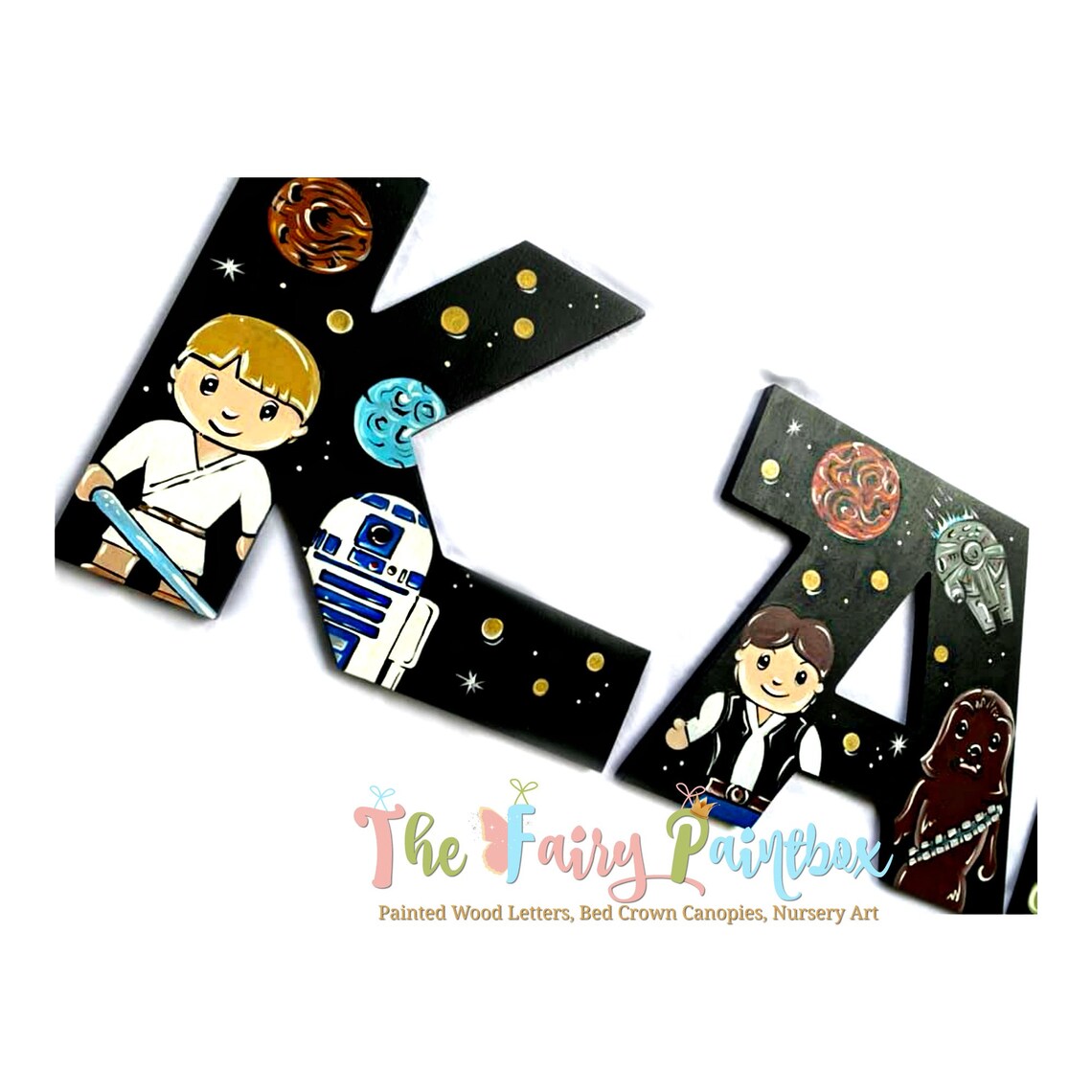 Star Jedi Space Wars Painted Letters Baby Star Jedi Painted | Etsy