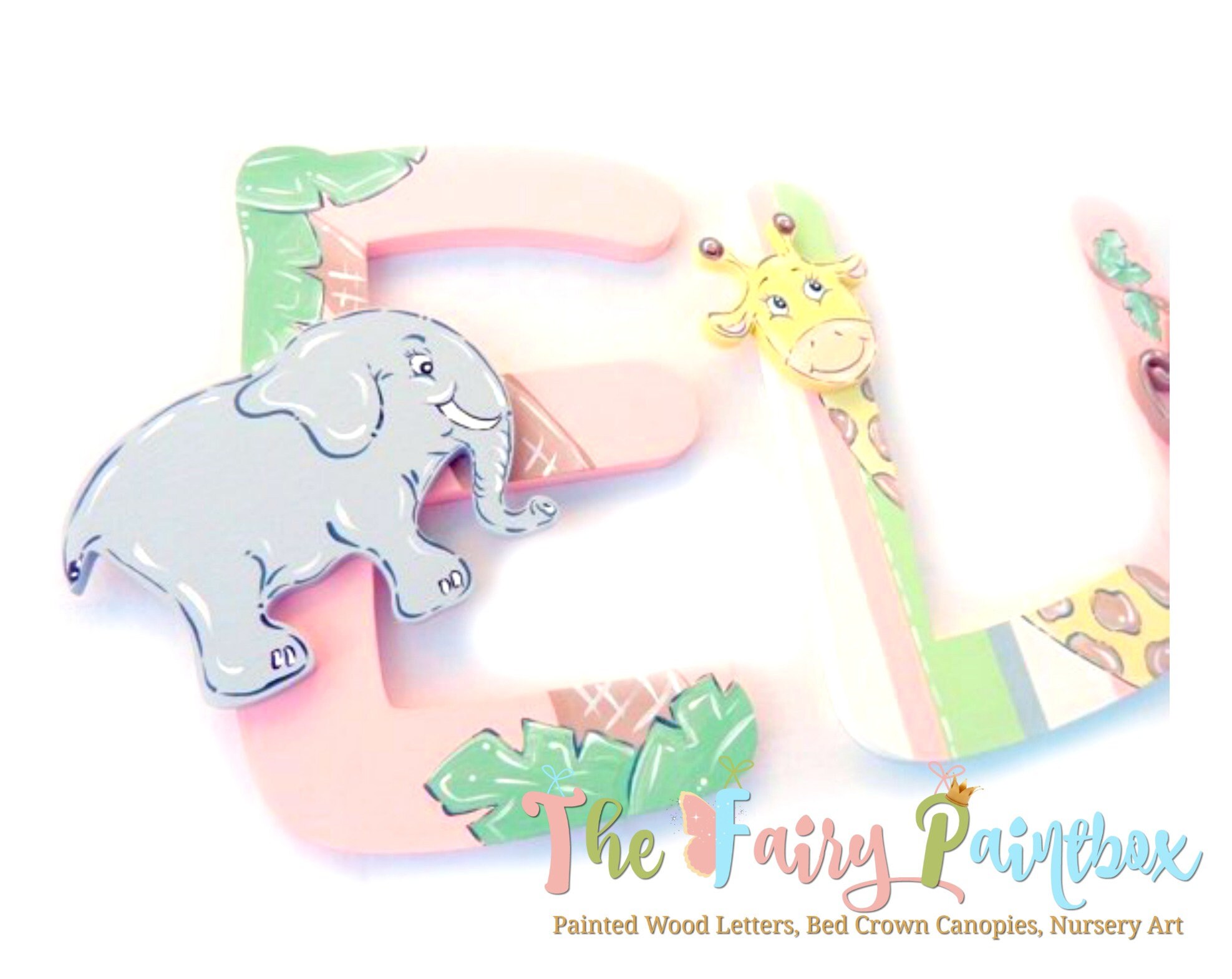 Zoo Nursery Wall Monogram Letters Monogram Wall Hanging - Etsy