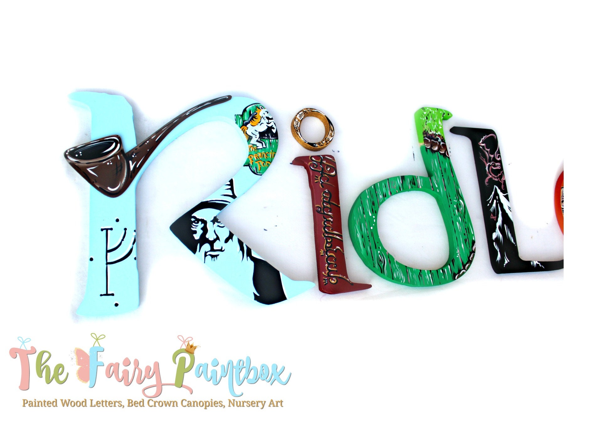 Home & Living Middle Earth Kids Room Hobbit Nursery Letters Middle ...