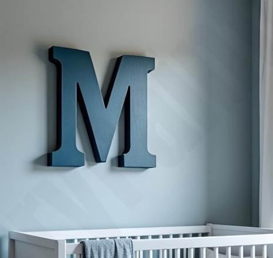 Navy Blue Baby Wall Letters, Blue Wood Letters, Modern Nursery Wall ...