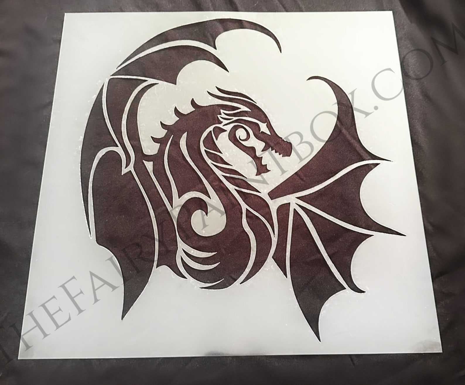 Dragon Reusable Paint Stencil - Large Dragon Mylar Stencil Wall Craft ...