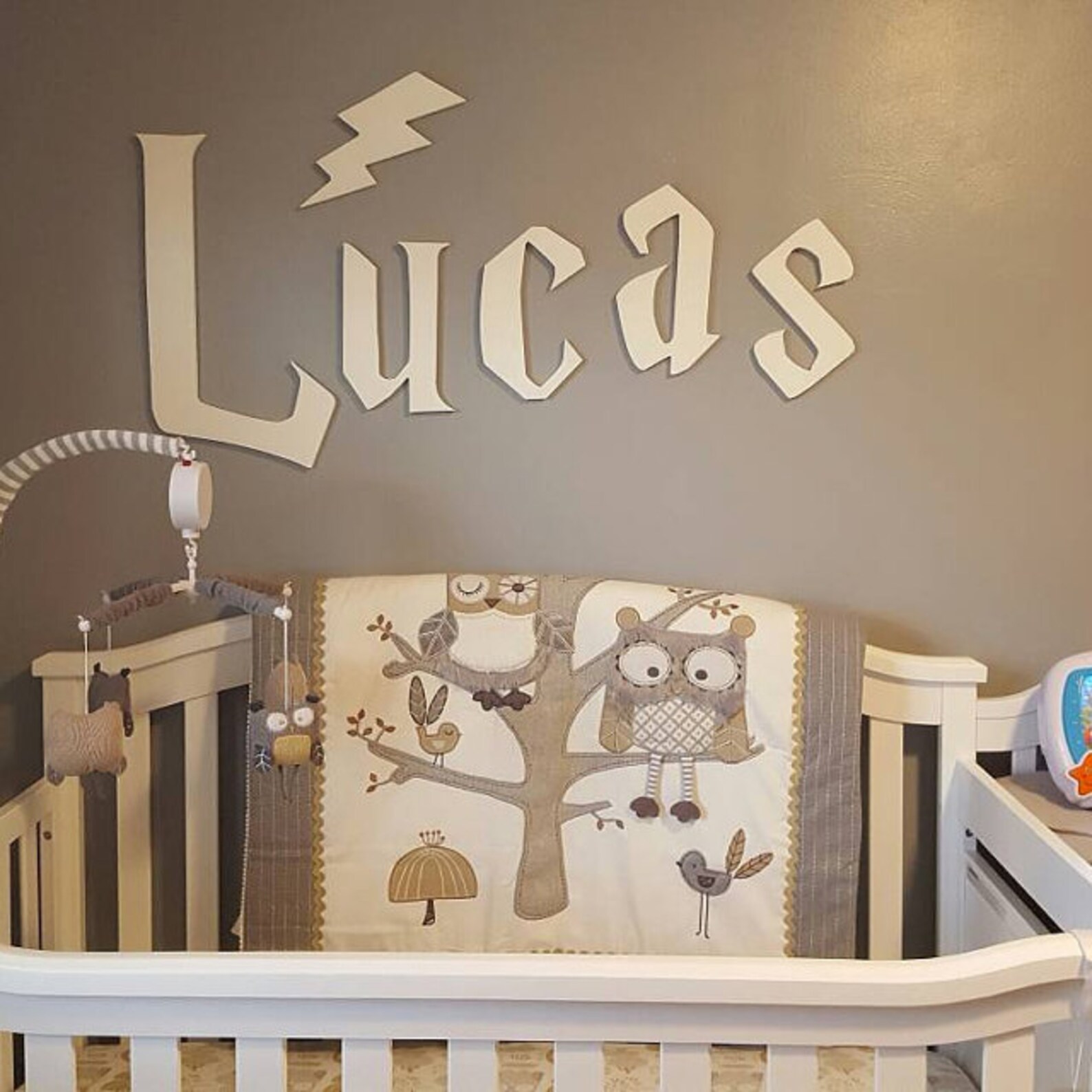 Wizard Academy White Painted Letters Lightning Wall Letters - Etsy