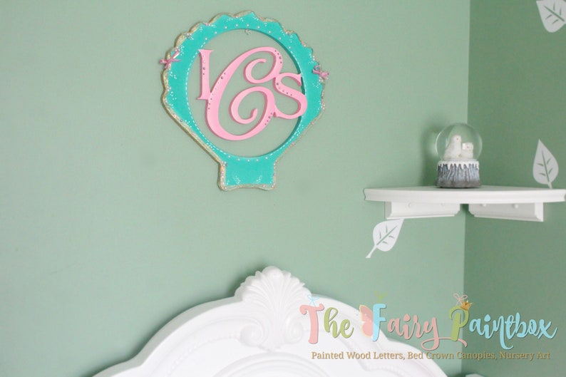 Shell Nursery Wall Monogram Mermaid Monogram Wall Hanging - Etsy