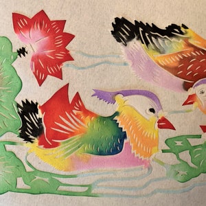 Vintage Chinese Paper Cuts Set of 5 Birds 6 X 4 - Etsy