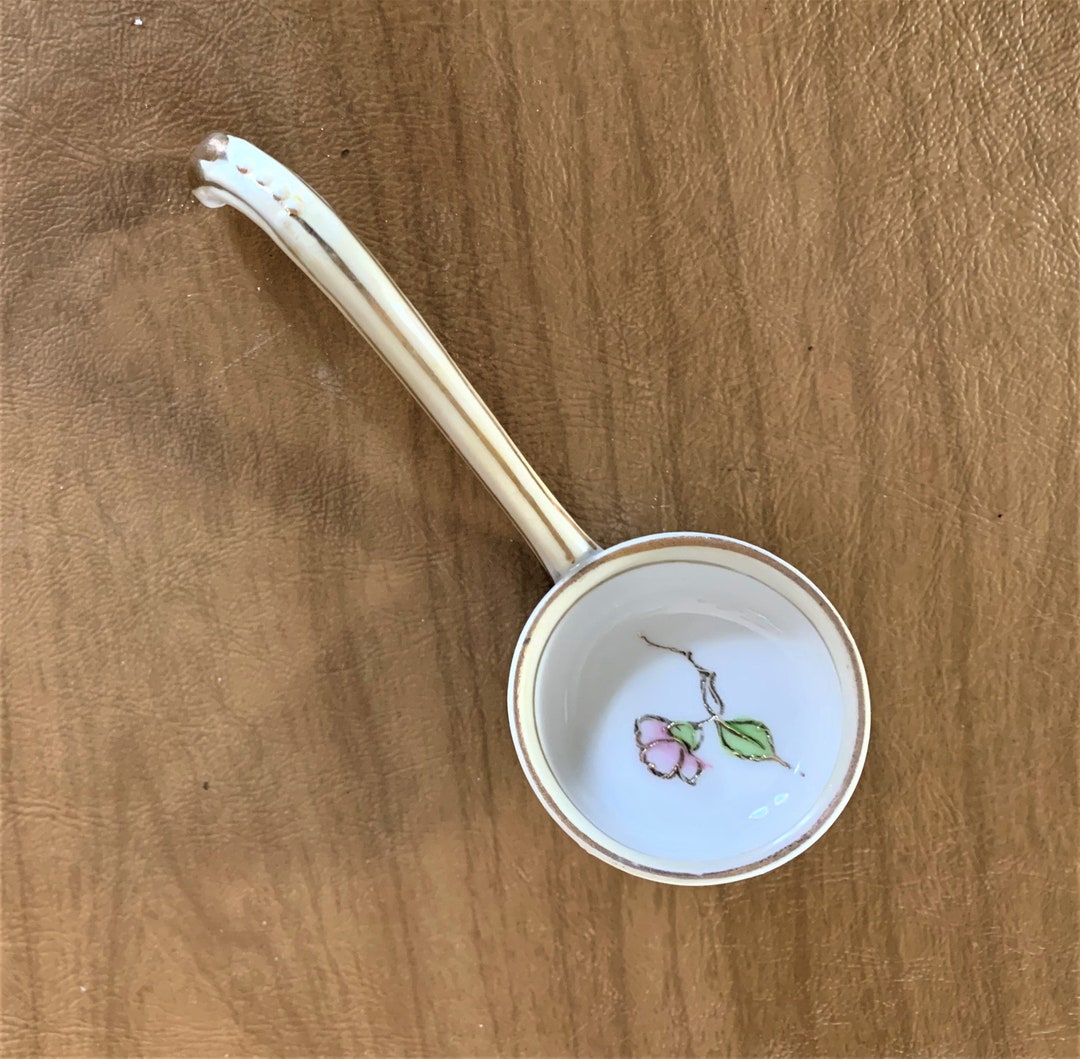 Vintage Porcelain Ladle SMALL Hand Painted Nippon Pink - Etsy