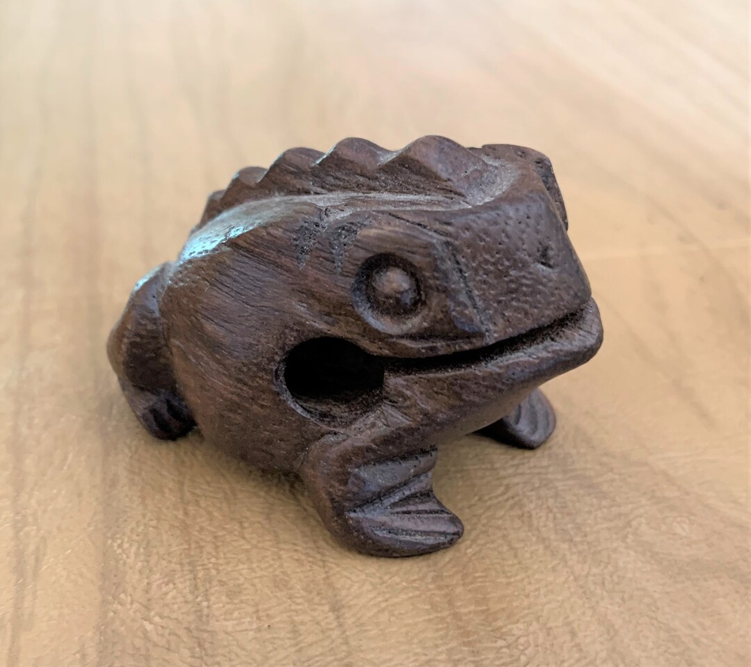 Vintage Carved Wood Frog Pencil Holder - SMALL - 1 1/2" Tall - Etsy