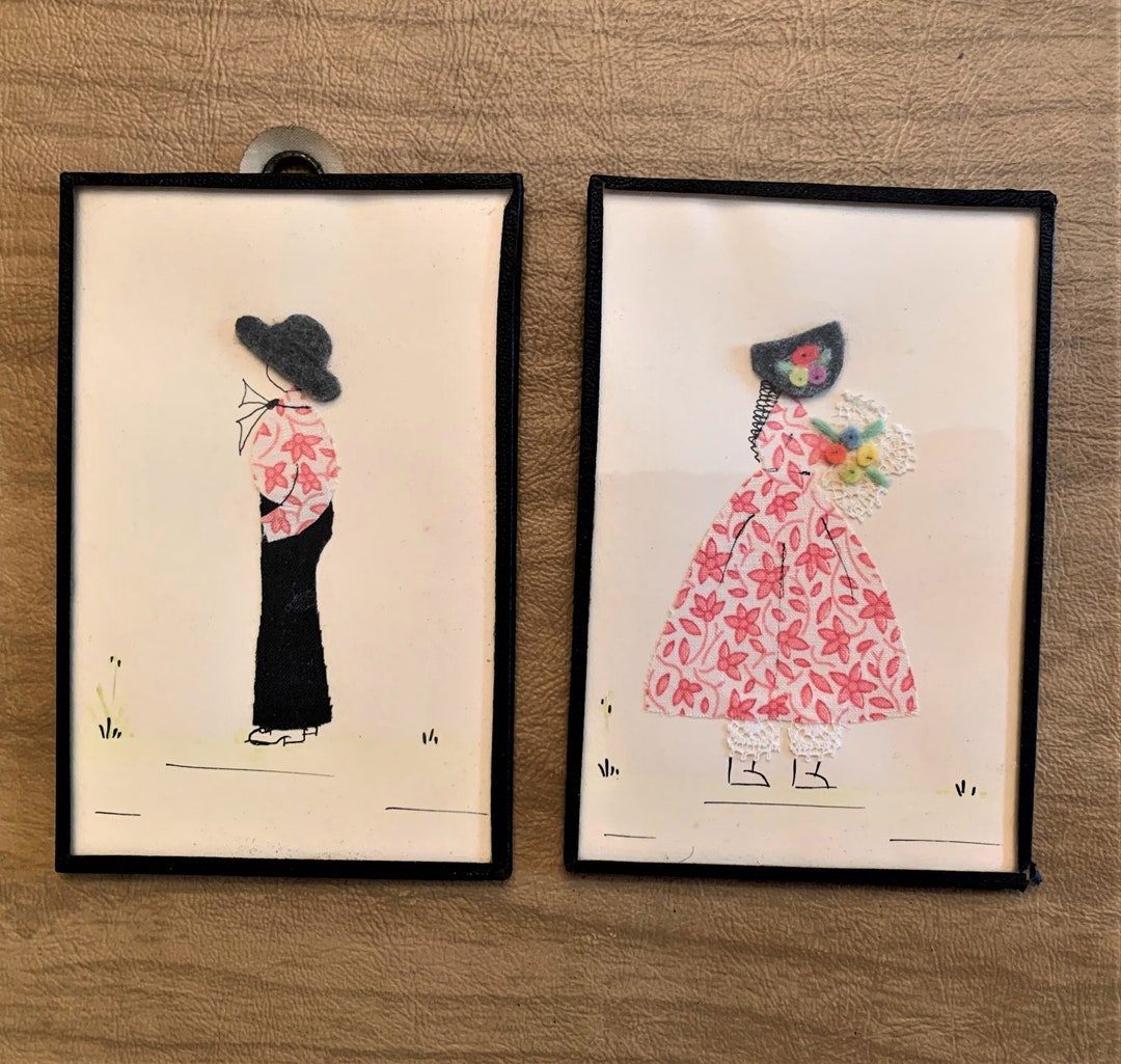 Vintage Pictures SMALL 4 1/2 X 3 Set of 2 Pen and Ink Drawings With ...