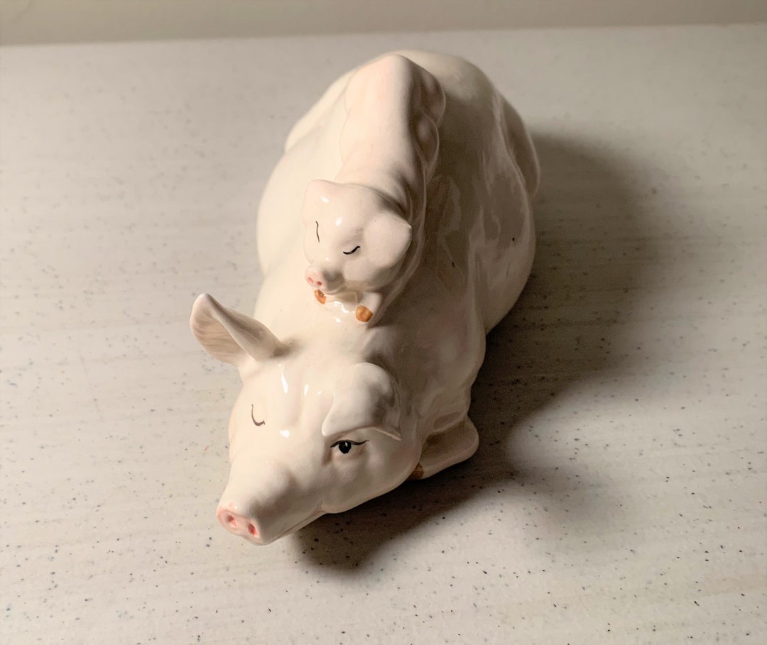 Vintage Ceramic Pigs Mother and Baby Beswick England Pig - Etsy