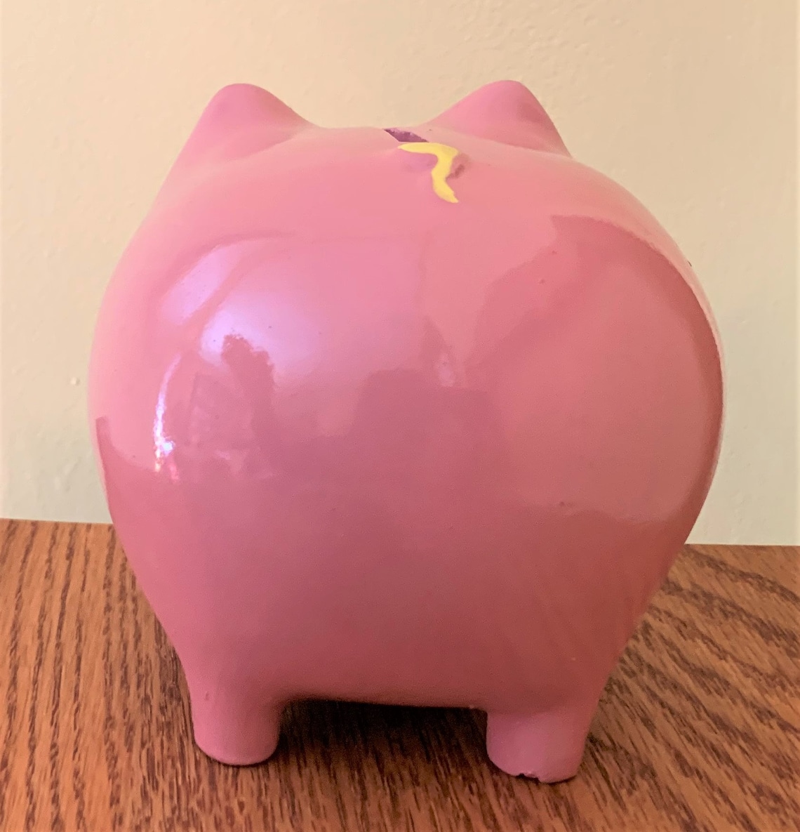 Vintage pink piggy bank with stopper ceramic 5 | Etsy